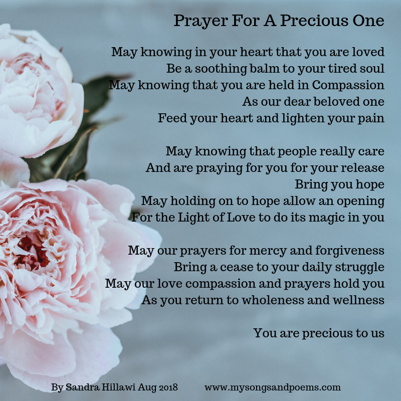Prayer For A Precious One – Songs And Poems by Sandra Hillawi